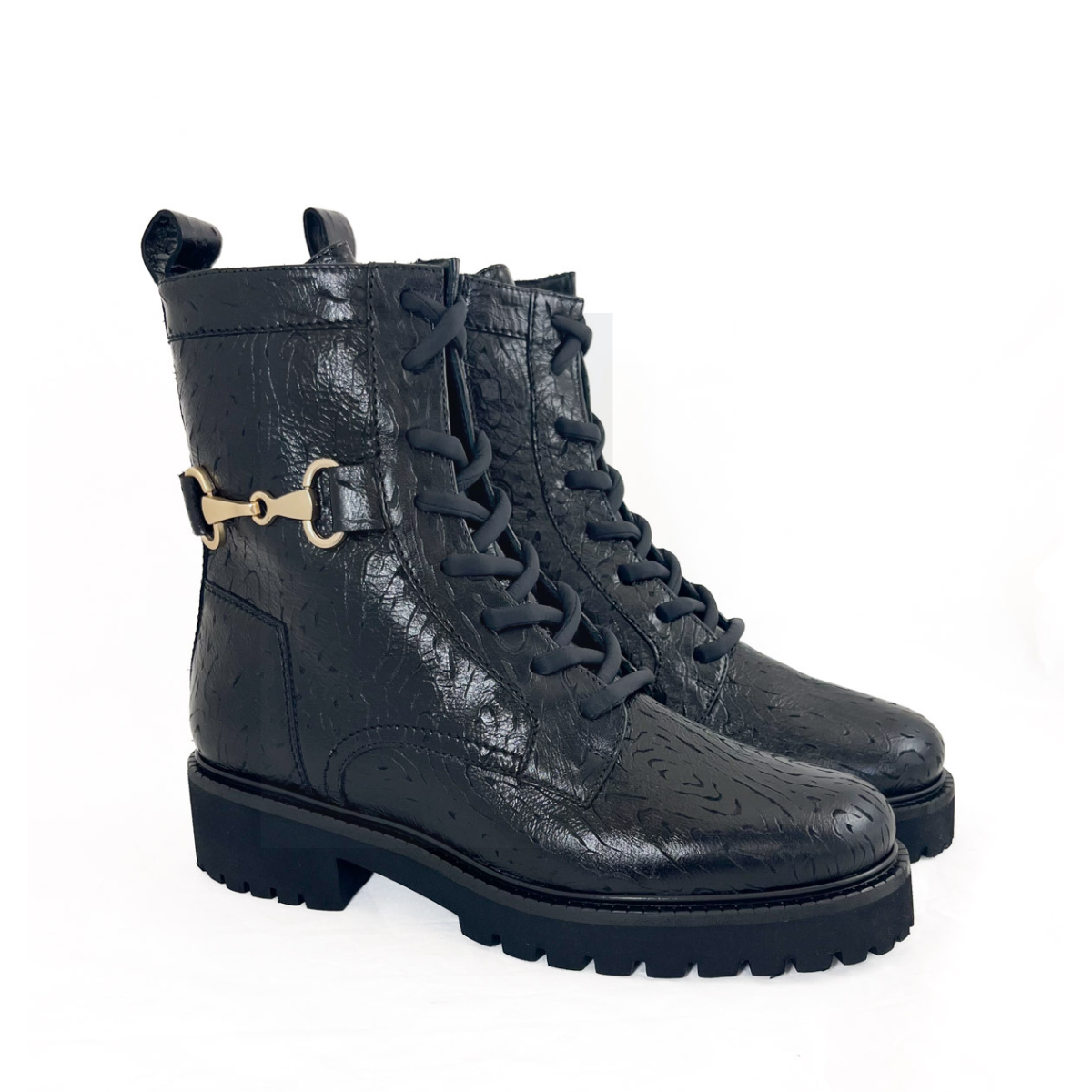 Donna Carolina City Clip Lace up Nero - Issimo Shoes